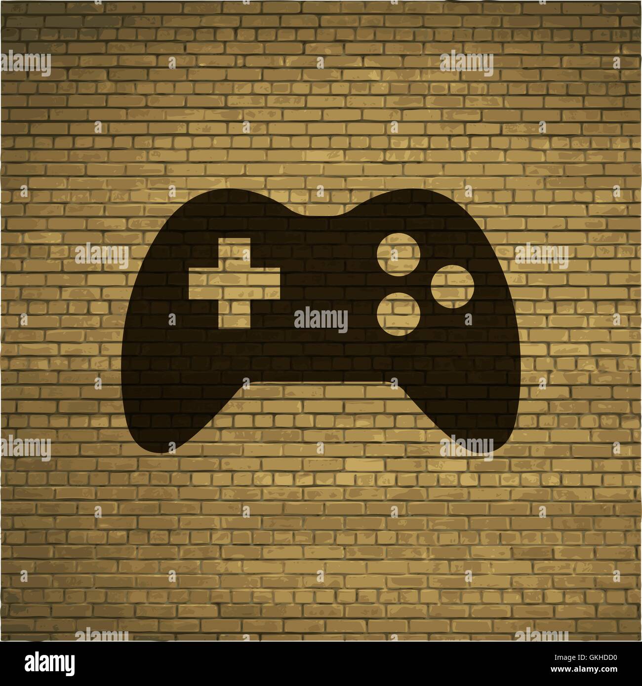 Gaming Joystick. Flat modern web button and space for your text Stock Vector Image & Art - Alamy