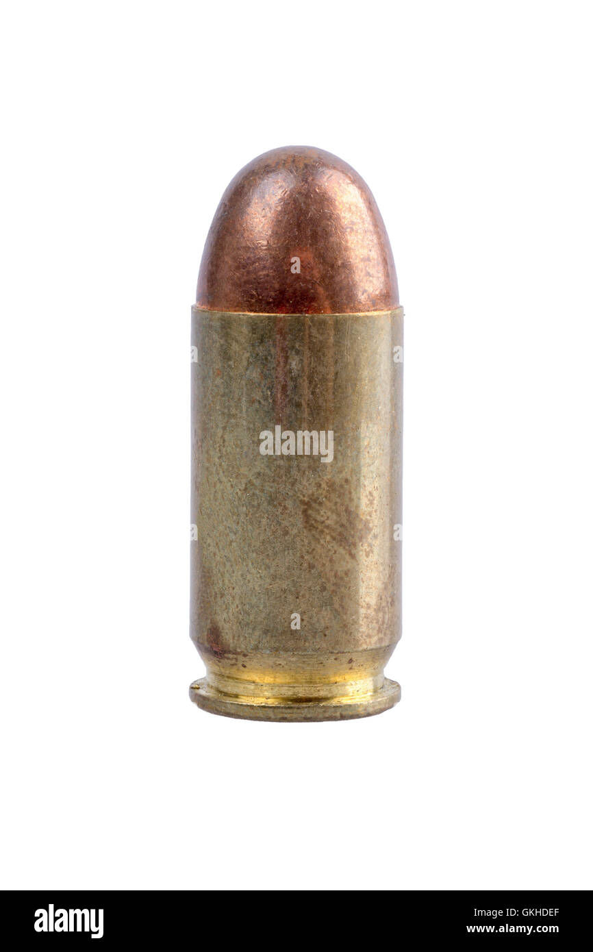 Gun bullet isolated on a white background Stock Photo - Alamy