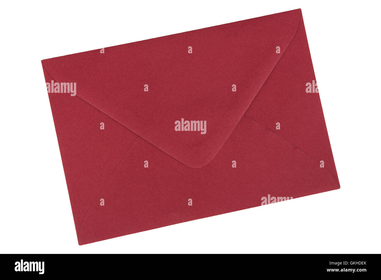 Dark red envelope isolated on a white background Stock Photo - Alamy