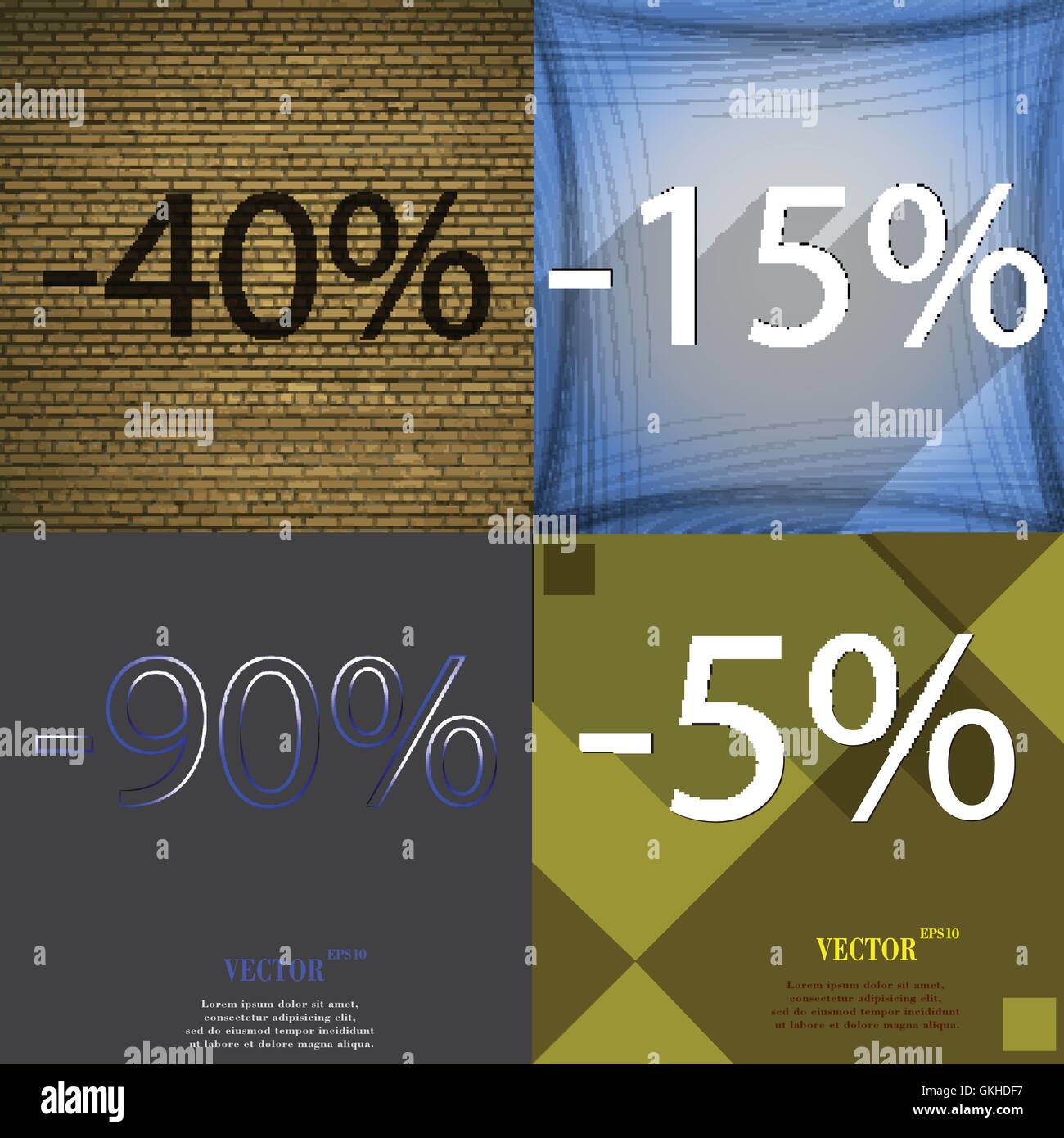 Set of abstract backgrounds and interest discount store. Vector Stock ...