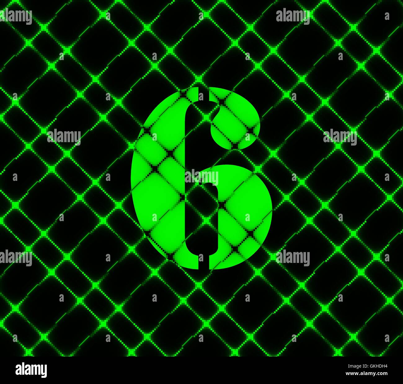 number six icon symbol Flat modern web design with long shadow and ...