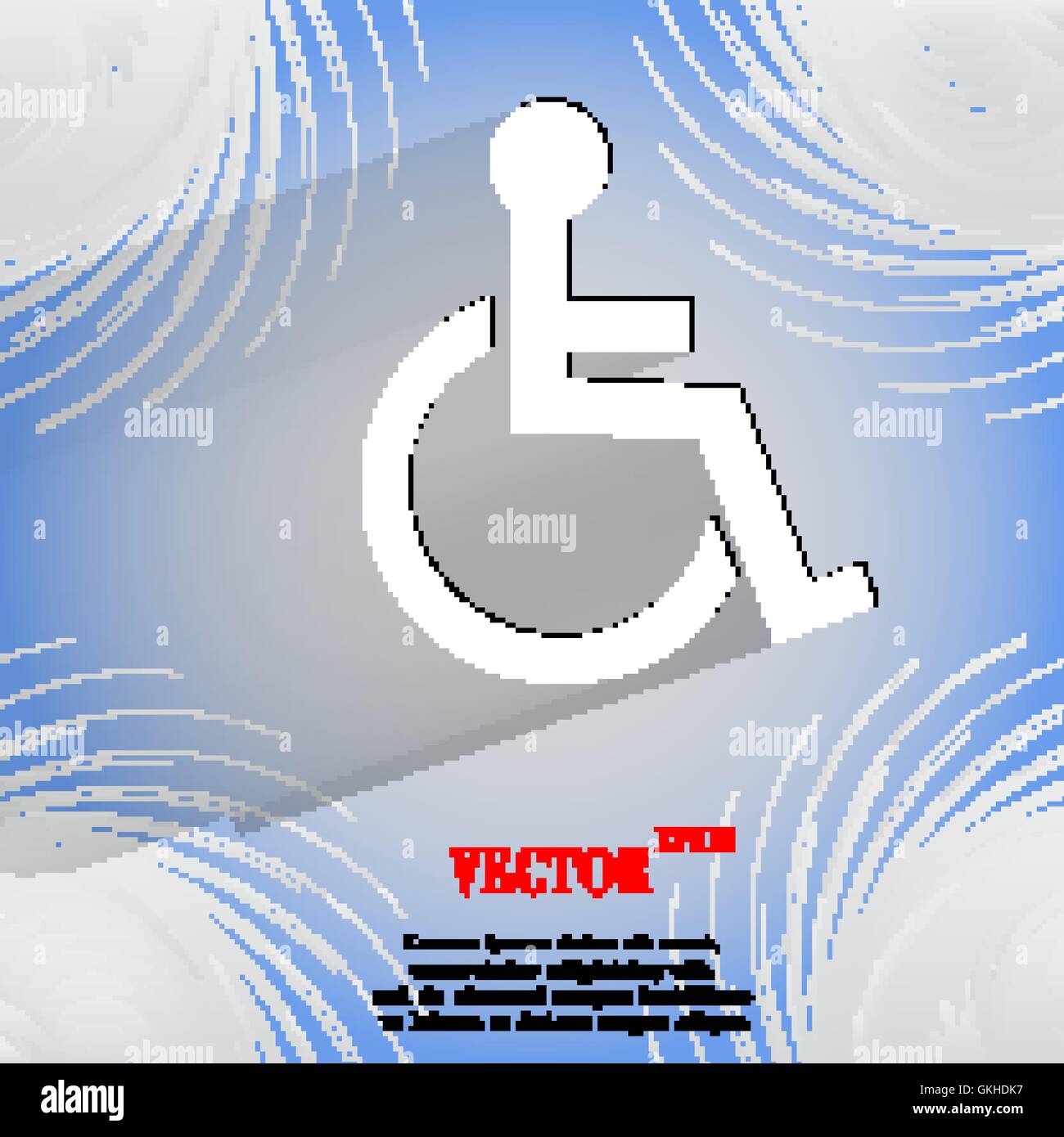 disabled. Flat modern web design on a flat geometric abstract ...