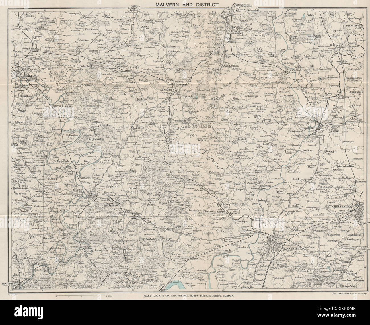 Map of ledbury hi-res stock photography and images - Alamy