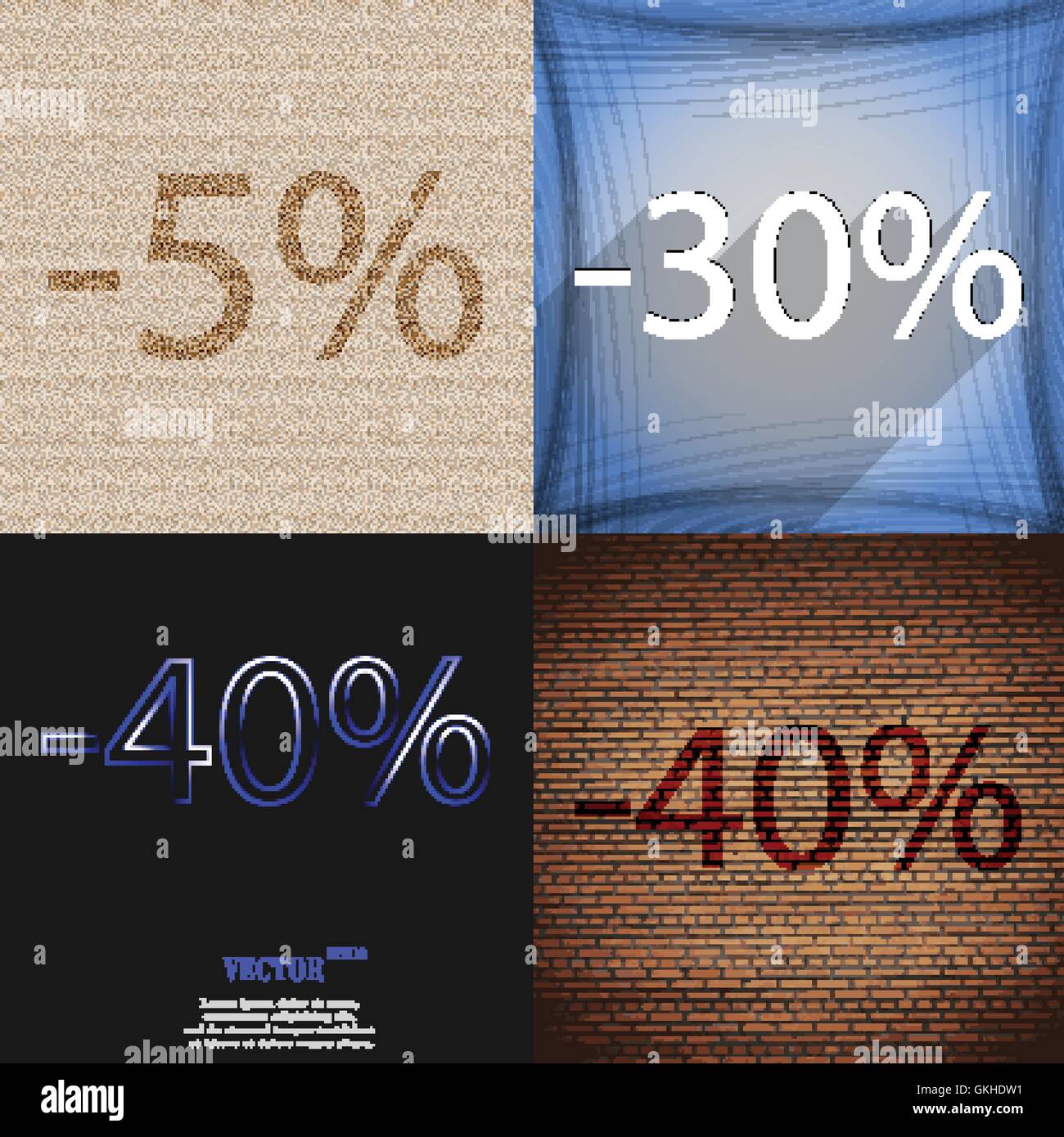 Set of abstract backgrounds and interest discount store. Vector Stock ...