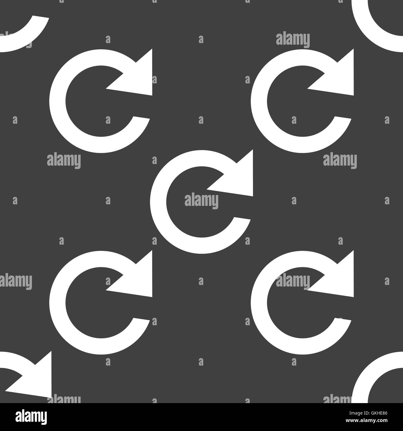 arrow Update web icon. flat design. Seamless pattern Stock Vector Image ...