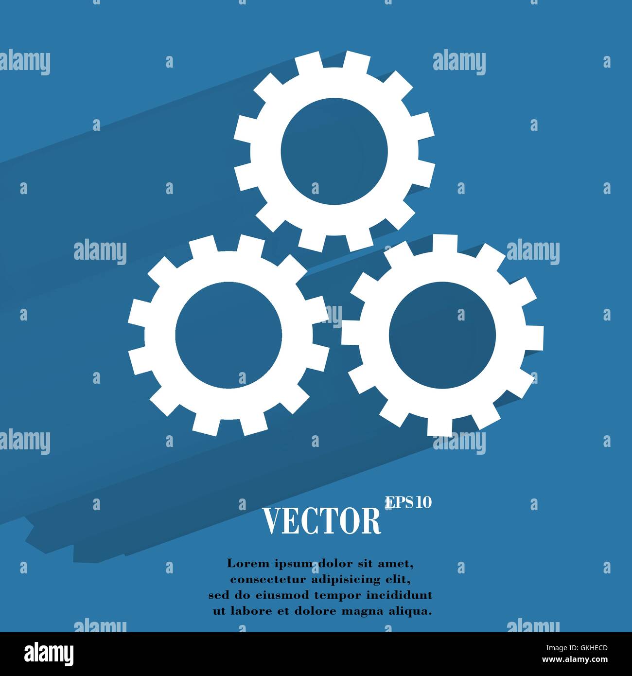 Settings Sign web icon, flat design Stock Vector Image & Art - Alamy