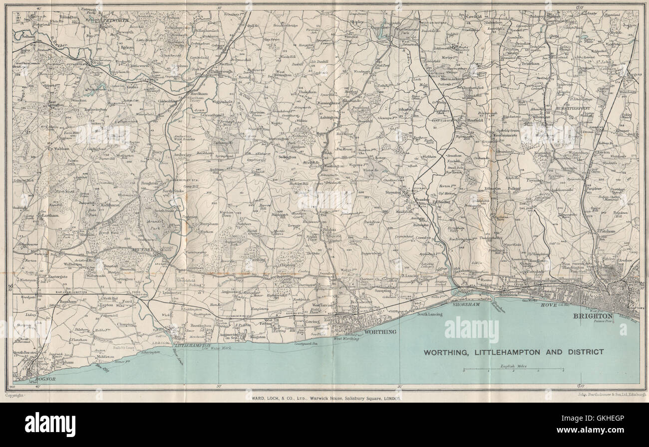 Bognor regis map hi-res stock photography and images - Alamy