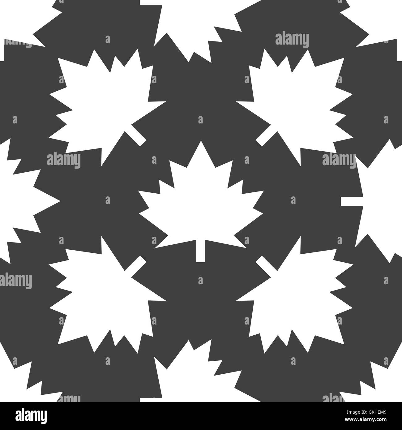 maple Leaf wb icon. flat design. Seamless gray pattern Stock Vector ...