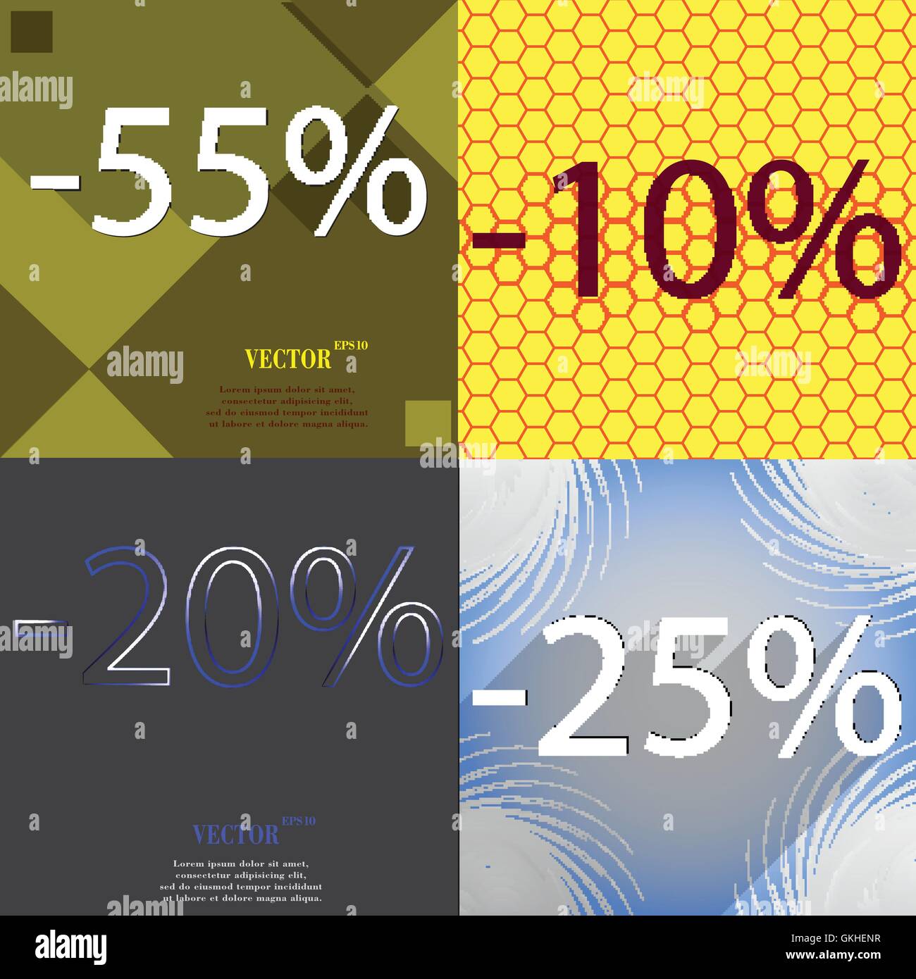 Set of abstract backgrounds and interest discount store. Vector Stock ...