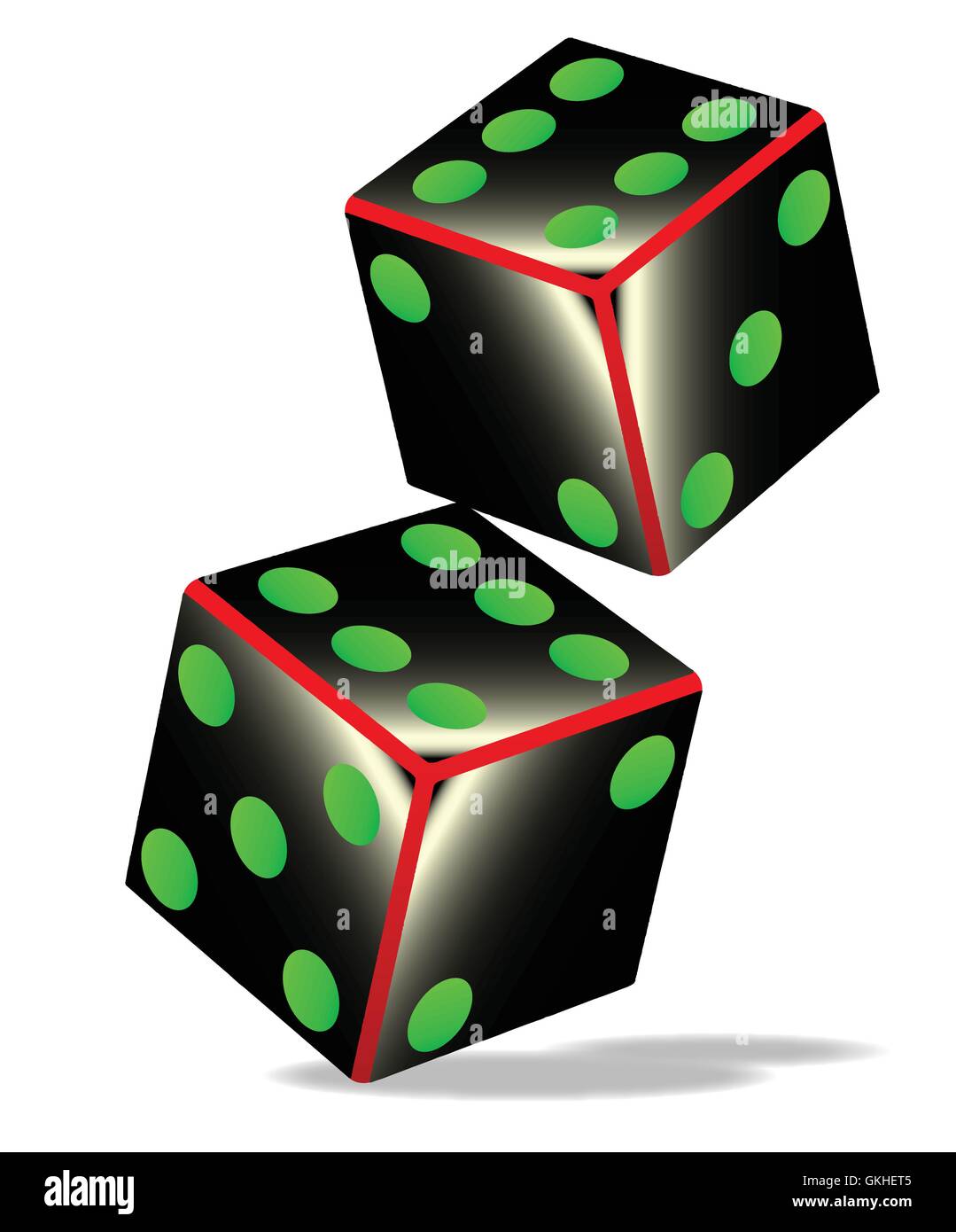 Two dice illustration Stock Vector Images - Alamy