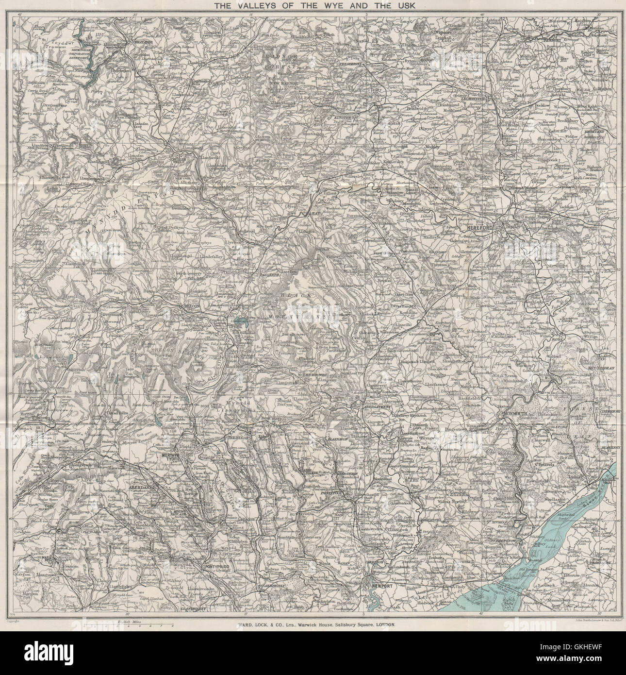 Pontypridd map hi-res stock photography and images - Alamy