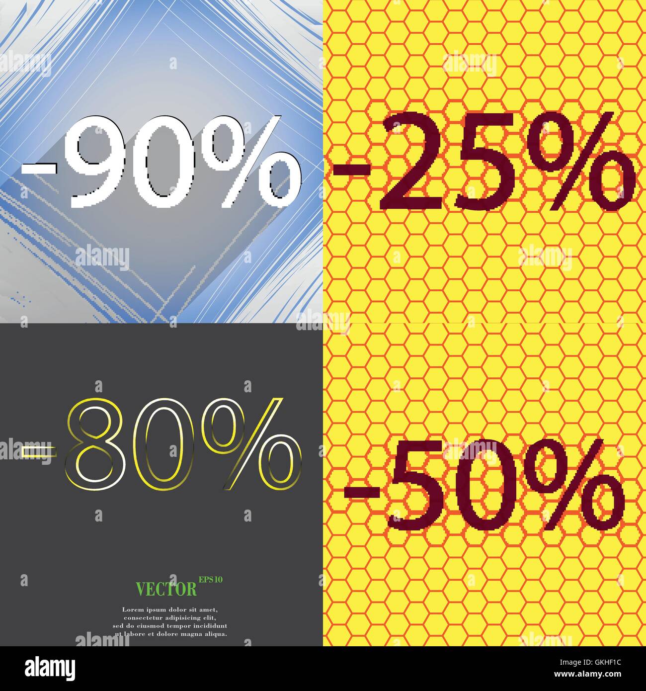 Set of abstract backgrounds and interest discount store. Vector Stock ...