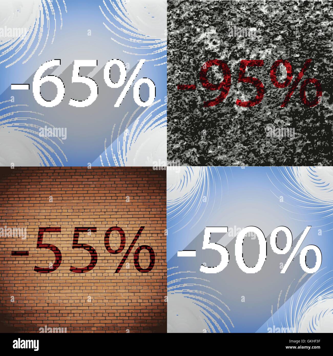 Set of Holiday discounts, store a percentage of sales. On abstract ...