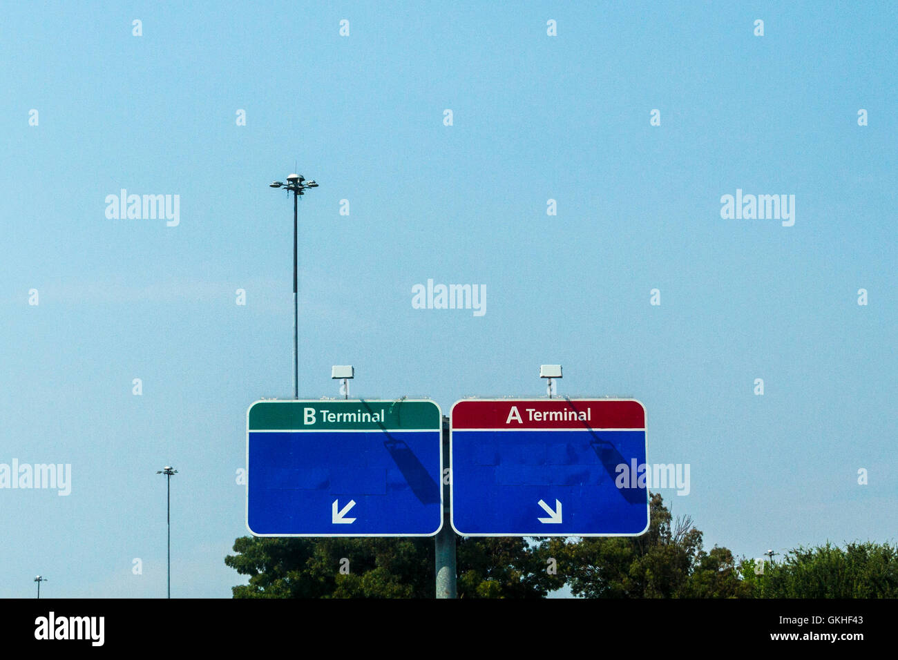 Signs at Sacramento International Airport (SMF) in California Stock ...