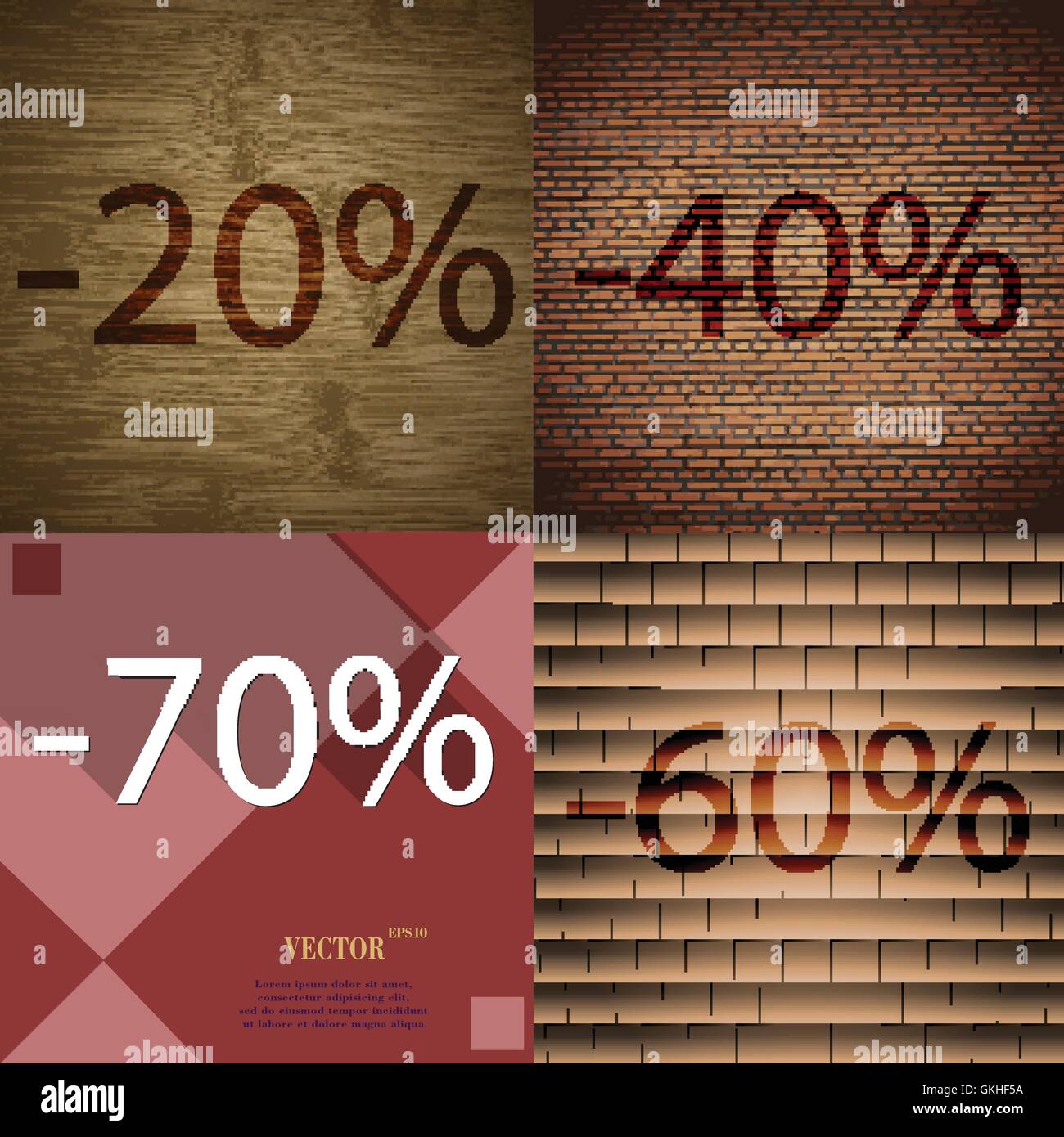 Set of Holiday discounts, store a percentage of sales. On abstract ...
