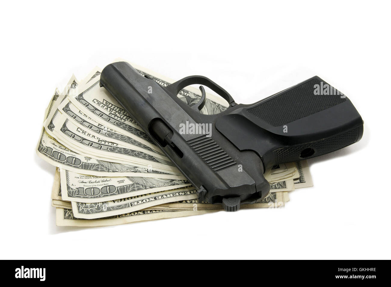 money and a gun Stock Photo - Alamy