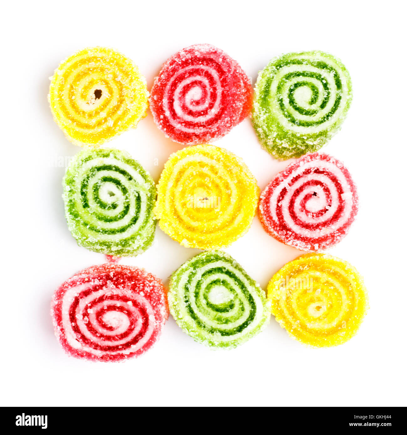 Spiral Gelatin Sweets Stock Photo - Alamy