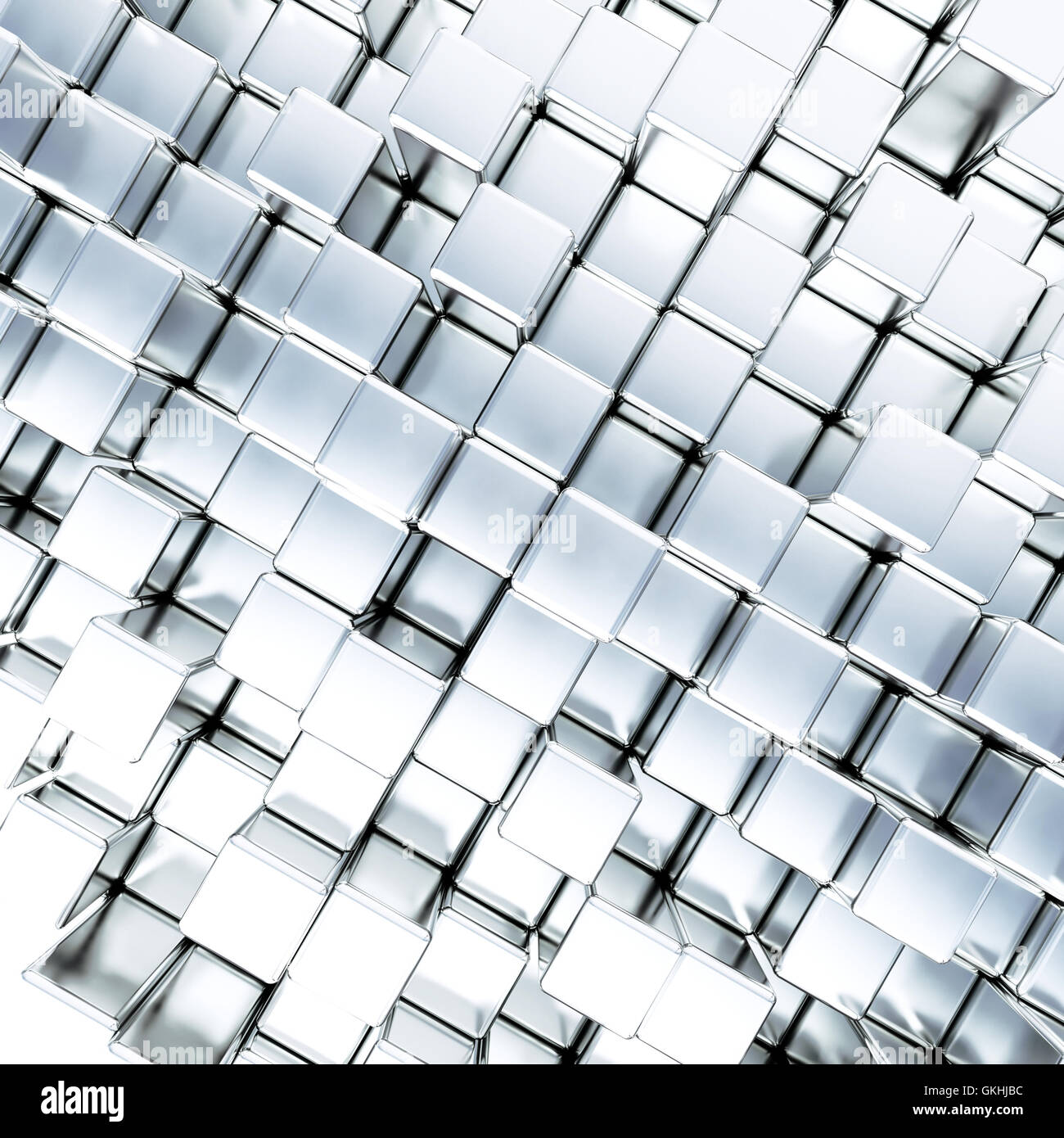 abstract smooth blue metallic cubes Stock Photo - Alamy