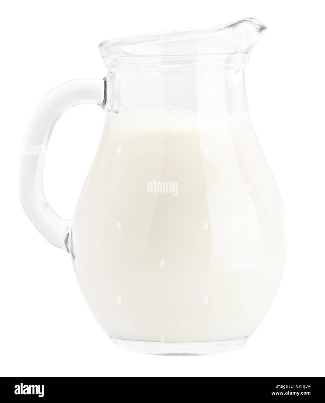 Milk in pitcher isolated Stock Photo - Alamy