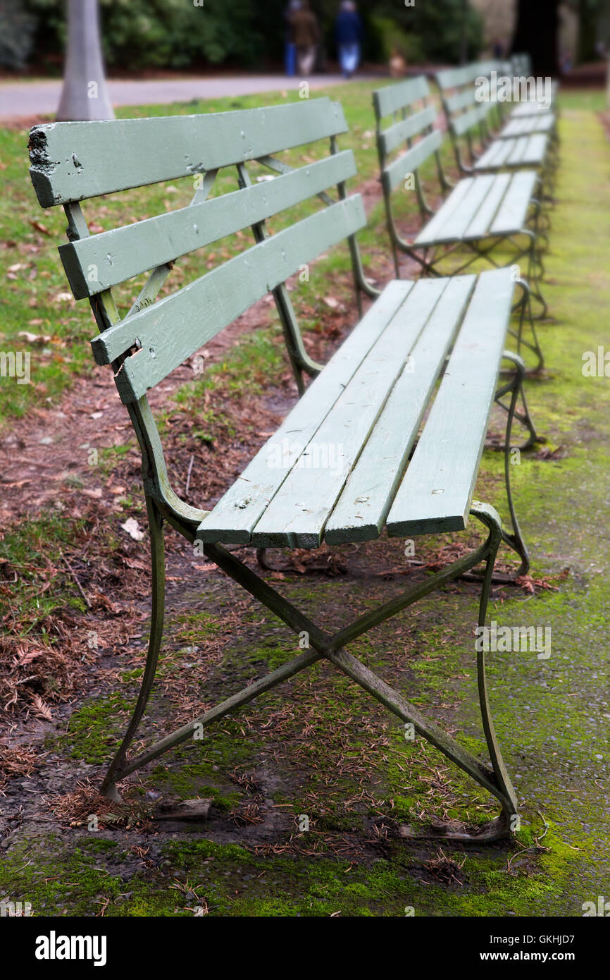 Lots of benchs in a row Stock Photo - Alamy