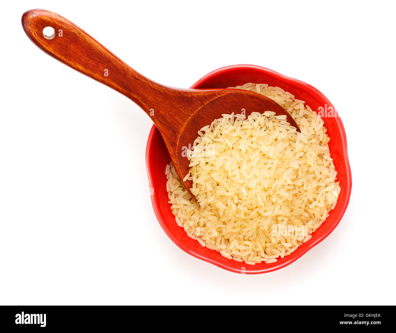 Bowl Of Raw Rice Stock Photo - Alamy