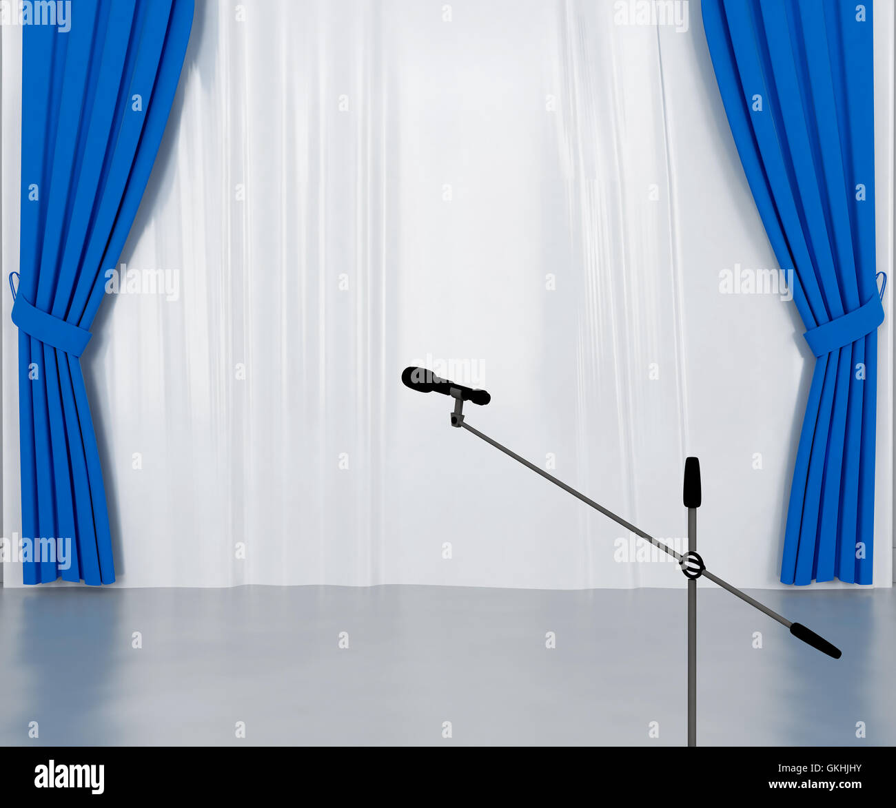 microphone on the stage Stock Photo - Alamy