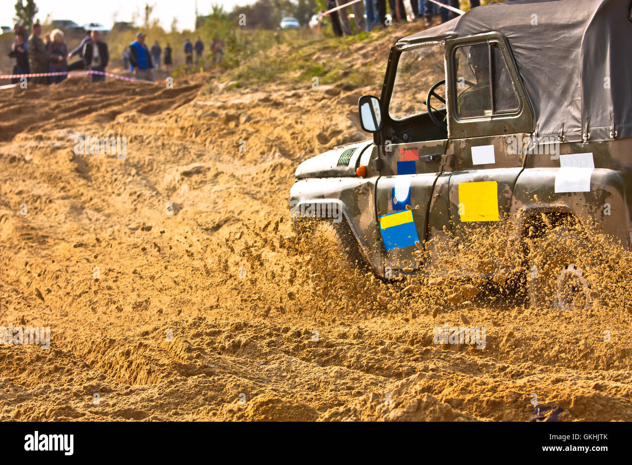 Off road racing car jumping hi-res stock photography and images - Alamy