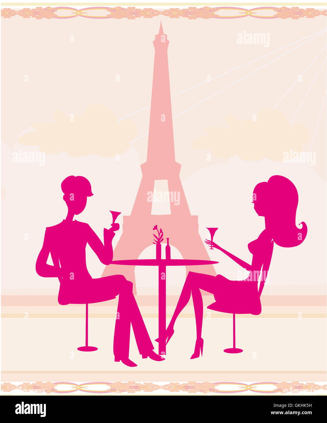 Silhouette of couple in cafe hi-res stock photography and images - Alamy