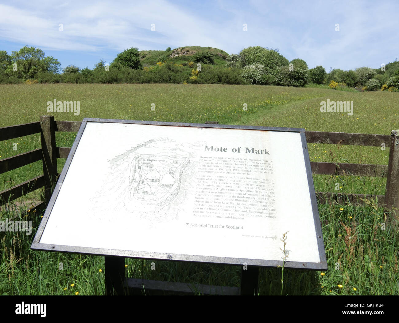 Mote of Mark Hill Fort, Rockcliffe, Dumfries and Galloway, Scotland, UK ...