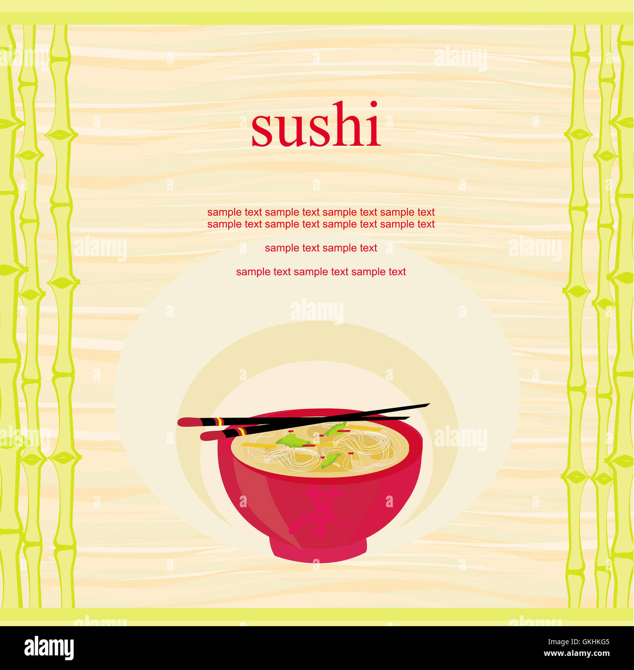 template of traditional Japanese food menu Stock Photo - Alamy