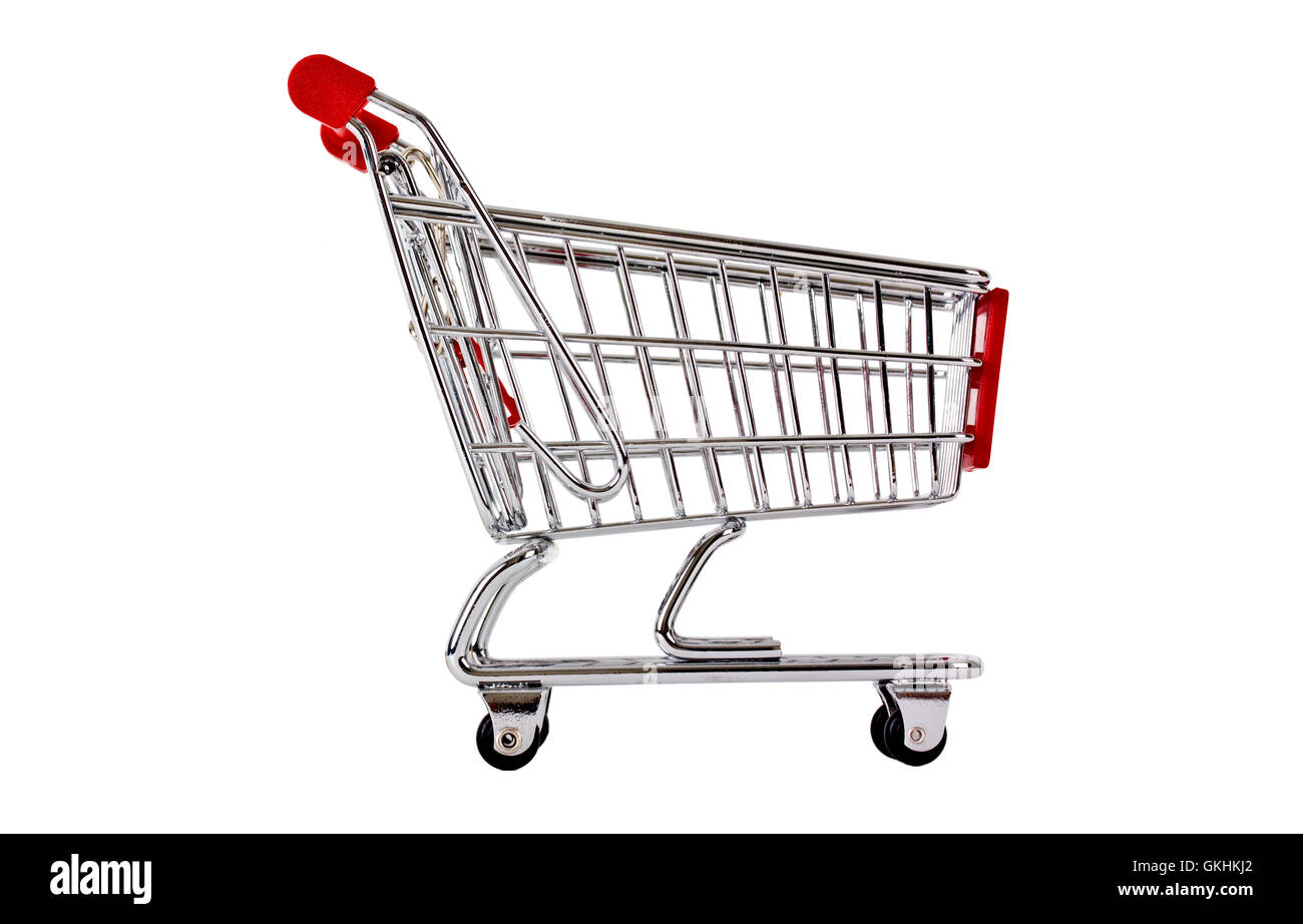 Single shopping trolley isolated Stock Photo - Alamy Single shopping trolley isolated Stock Photo - Alamy