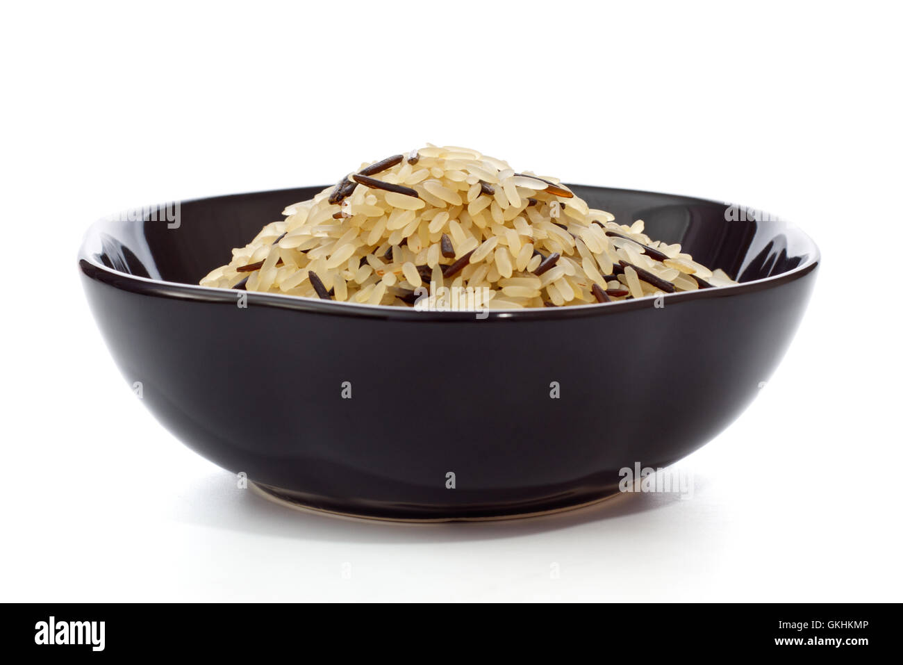 Bowl Of Raw Rice Stock Photo - Alamy