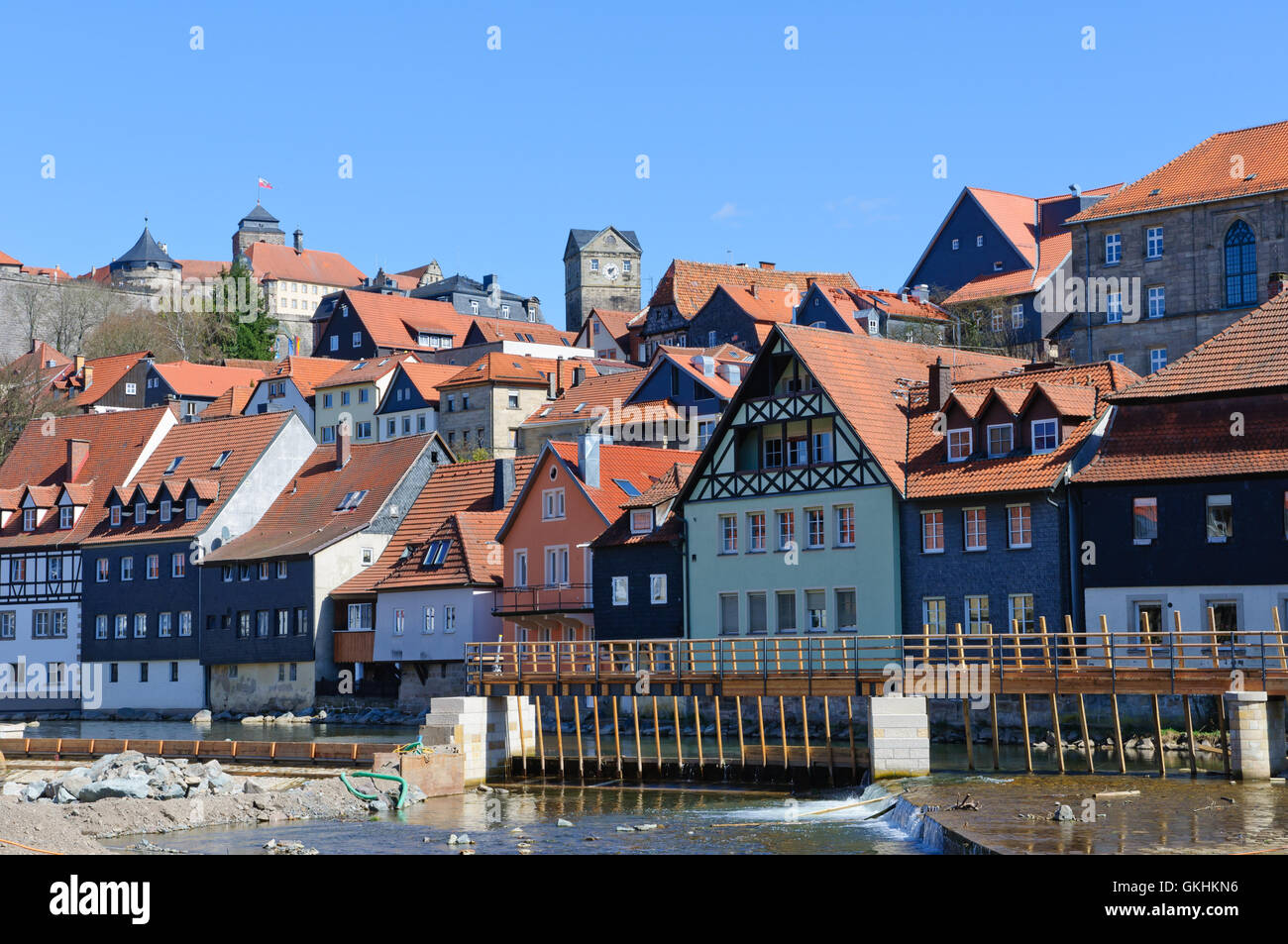 Old town of kronach and fortress rosenberg hi-res stock photography and ...