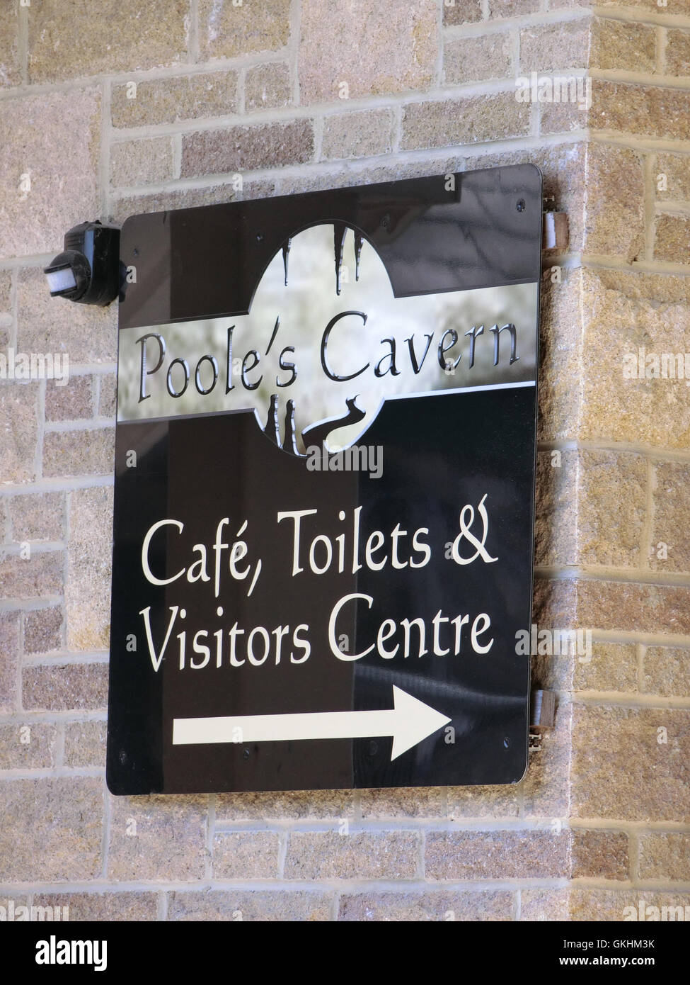 Poole's Cavern Sign, Buxton, Derbyshire, England, UK Stock Photo - Alamy