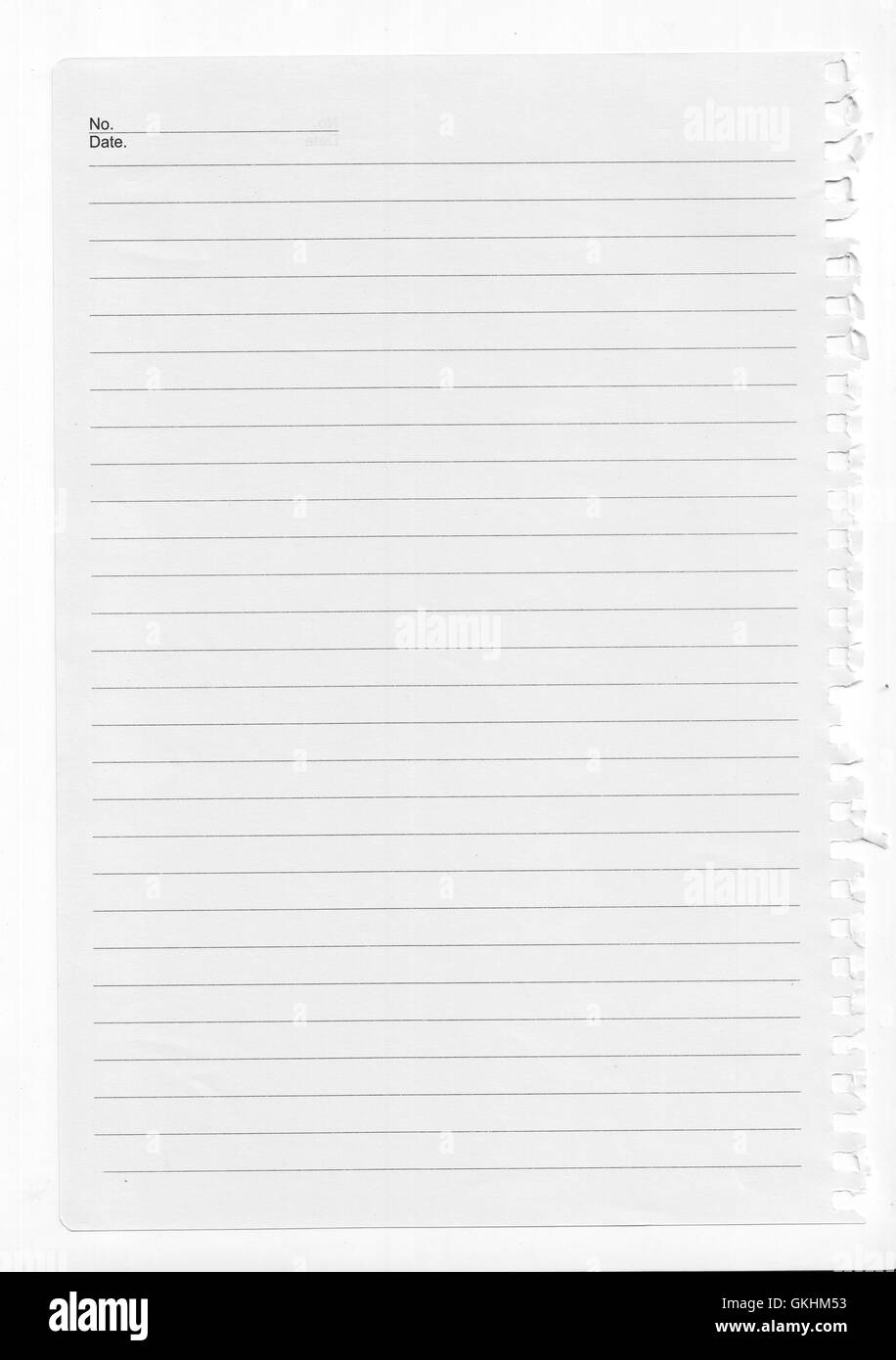 tore notebook page Stock Photo - Alamy
