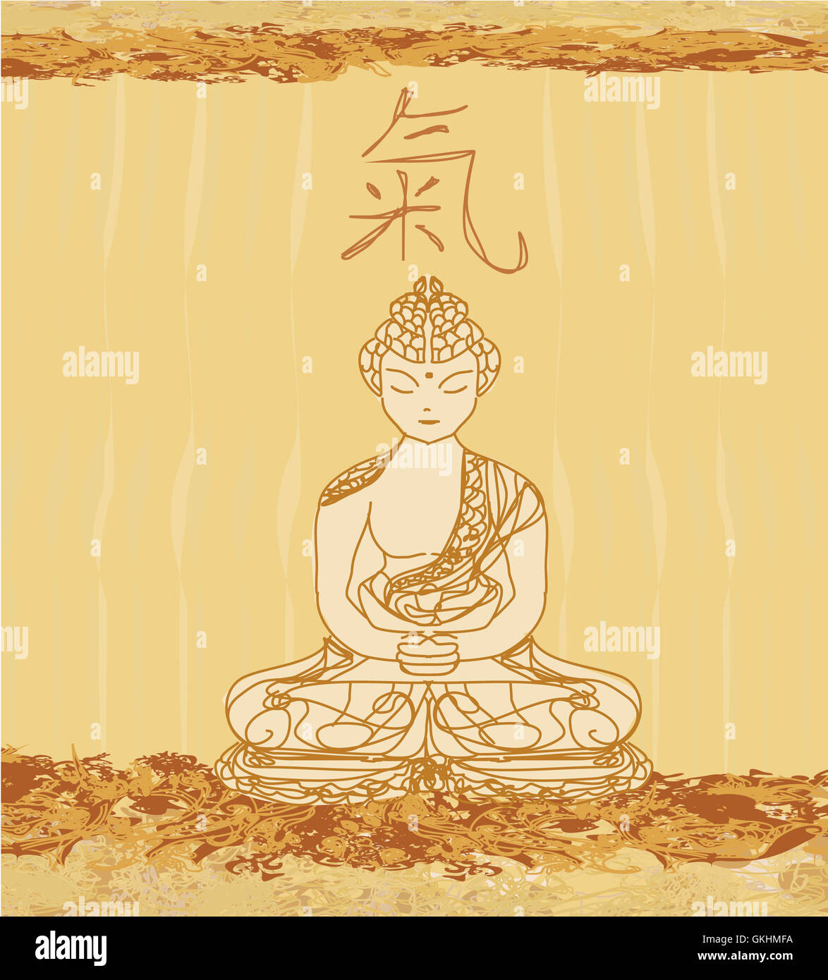 Vector of Chinese Traditional Artistic Buddhism Pattern Stock Photo - Alamy