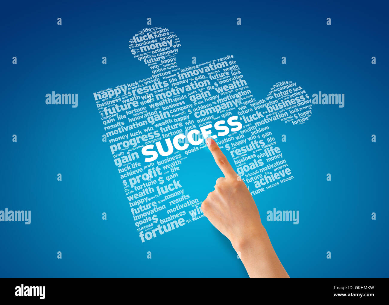 Puzzle success word piece hi-res stock photography and images - Alamy