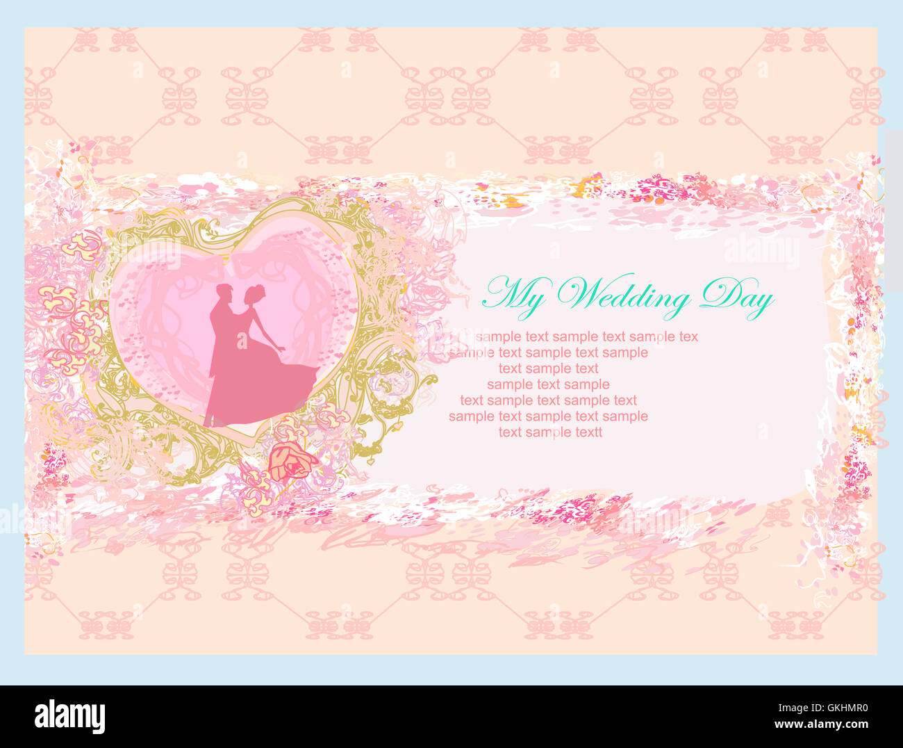 Ballroom dancers - invitation Stock Photo - Alamy