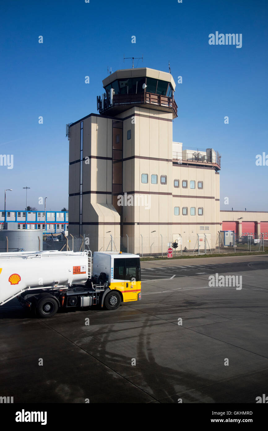 Shell oil jet-a1 refuelling tanker and control tower liverpool john ...