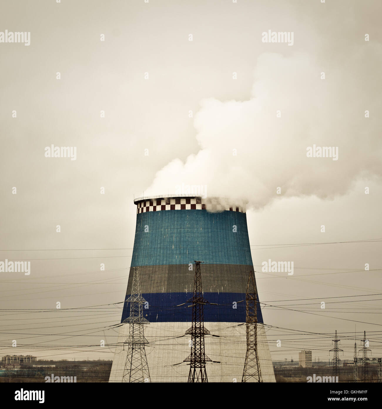 Pipe With Smoke Stock Photo - Alamy