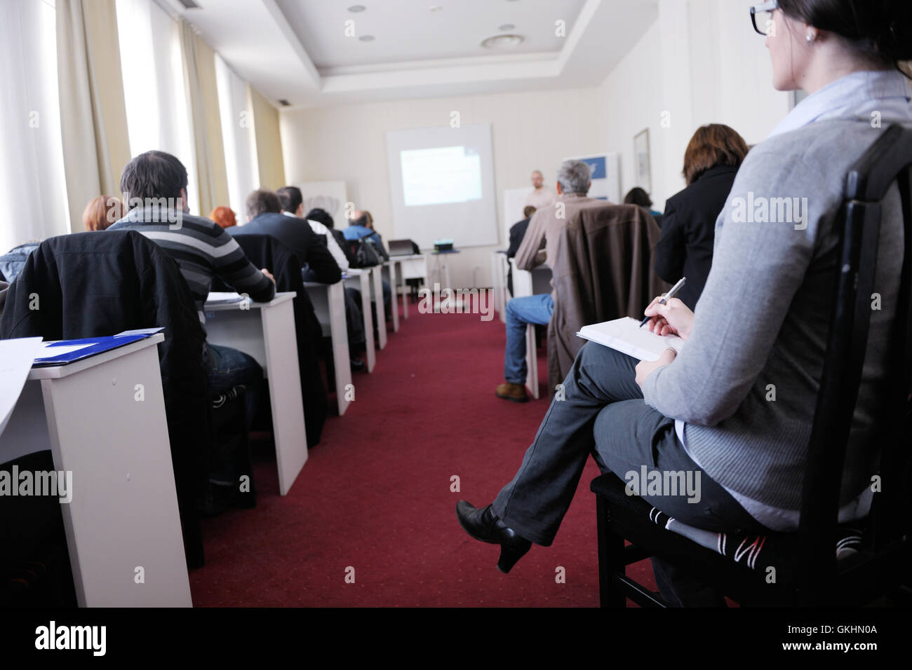business people group on seminar Stock Photo - Alamy