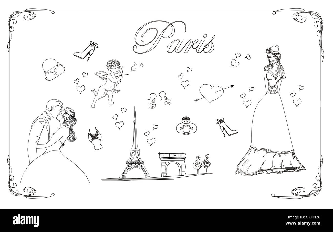 Doodle couple hi-res stock photography and images - Alamy
