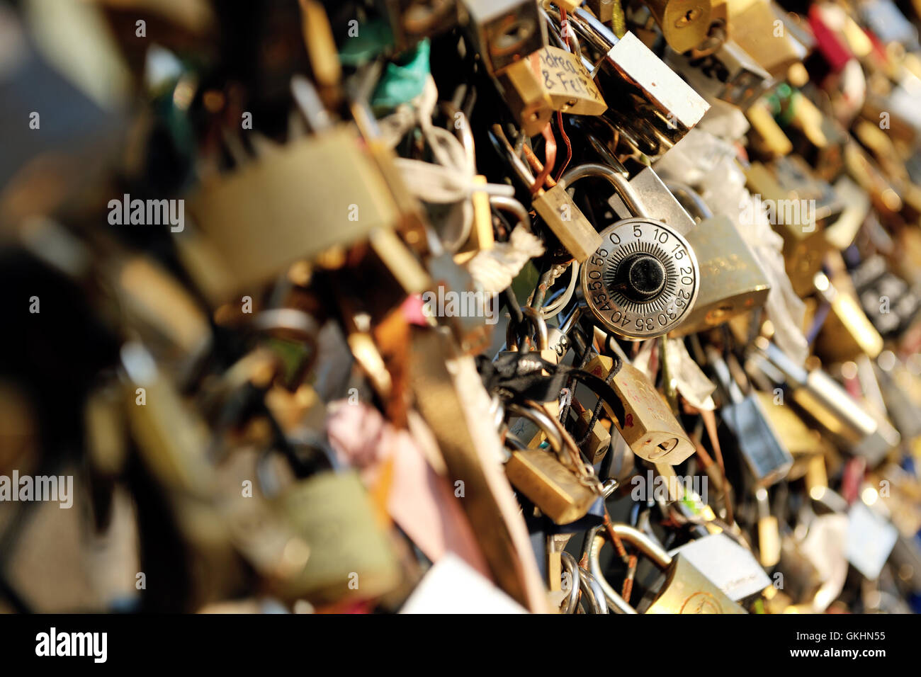Love locks in Paris Stock Photo - Alamy