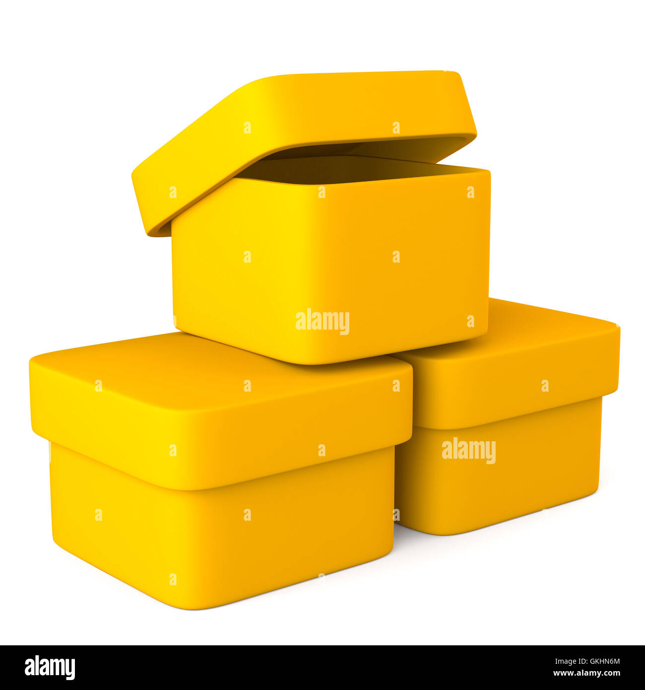 Blank yellow boxes Stock Photo - Alamy