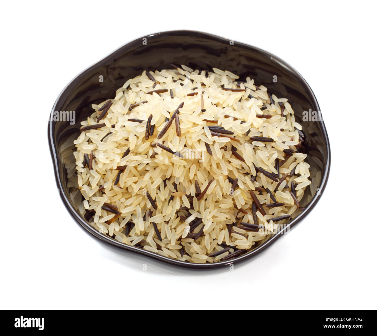 Bowl Of Raw Rice Stock Photo - Alamy