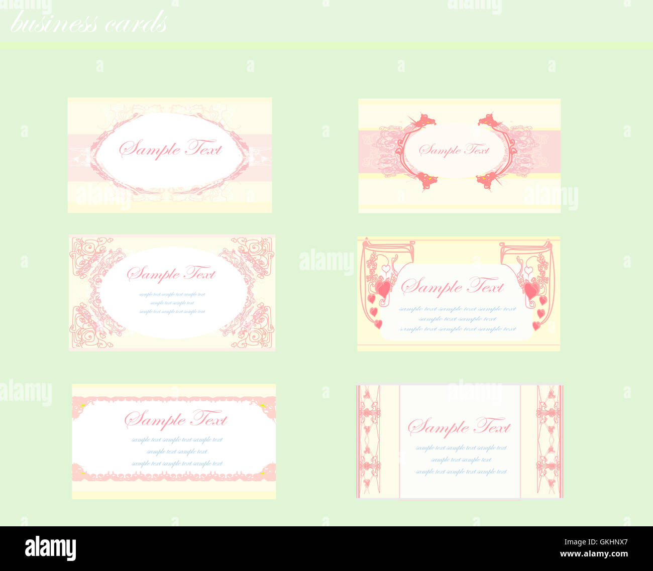 Set of various business cards Stock Photo - Alamy