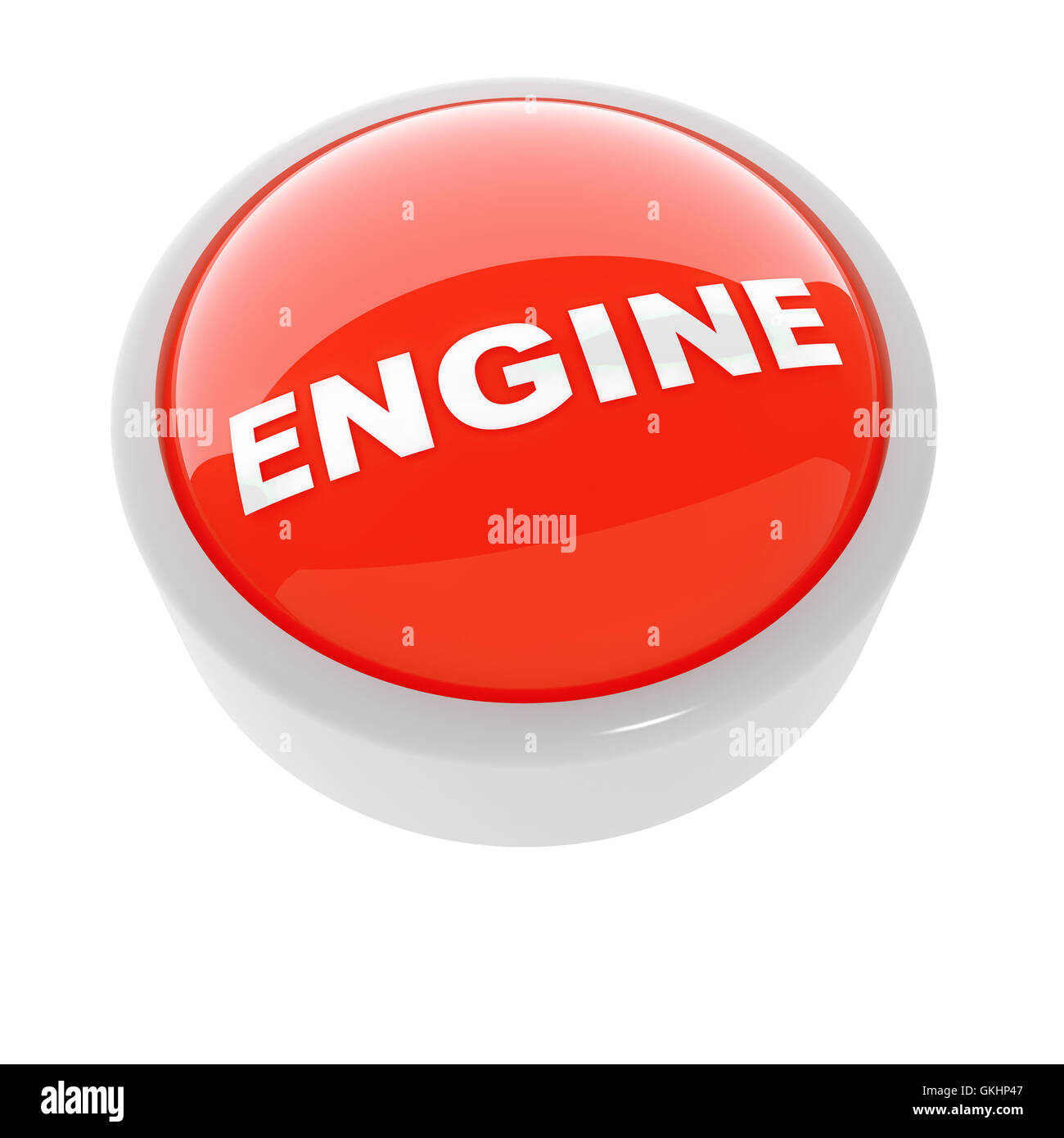 Red engine button Cut Out Stock Images & Pictures - Alamy