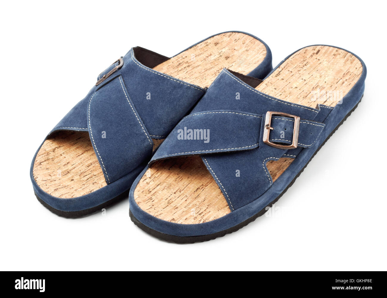two blue slippers Stock Photo - Alamy