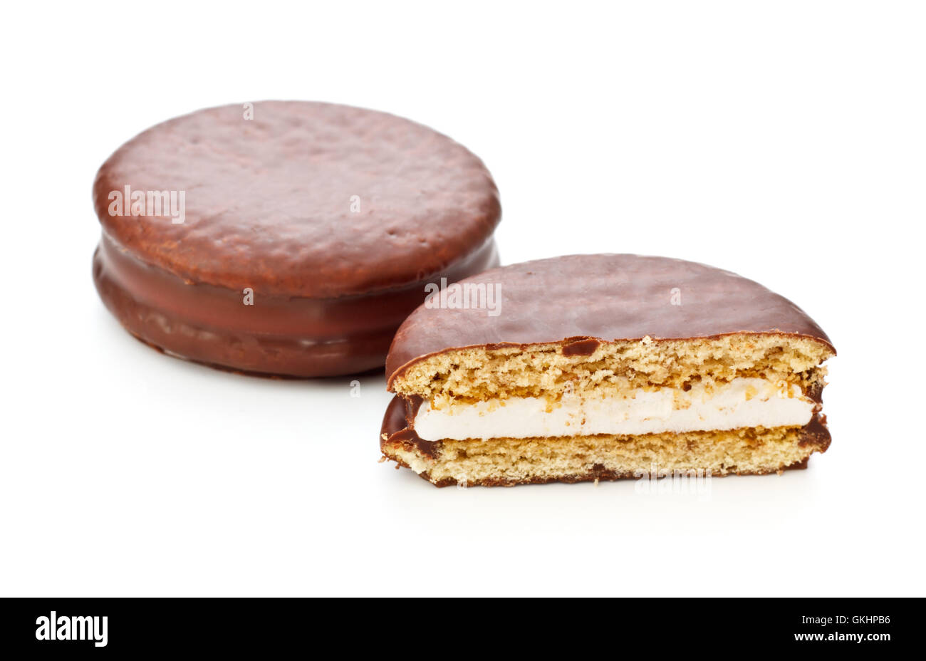 Chocolate Sandwitch Biscuits Stock Photo - Alamy