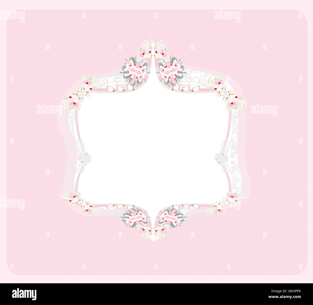 Beautiful floral frame with space for your text Stock Photo - Alamy